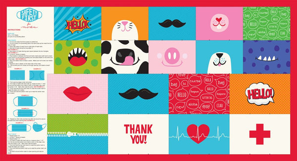 Safety First Mask Panel 24" x 44" – Sander's Sew N Vac & The Fabric Bin